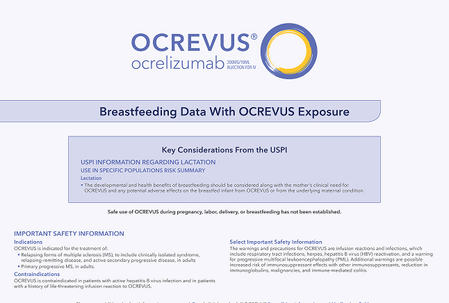 Pregnancy and Lactation Data | OCREVUS® (ocrelizumab)
